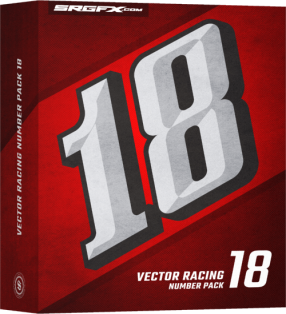 Vector Racing Number Set 18 | School of Racing Graphics