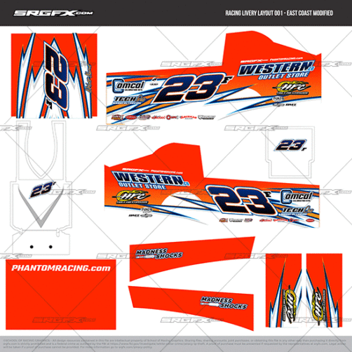 Racing Livery Layout 001 | School of Racing Graphics