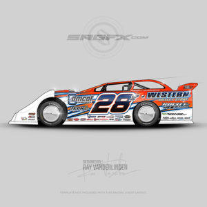 Generation 1 Dirt Late Model Template | School of Racing Graphics