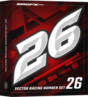 Vector Racing Number Set 26 | School of Racing Graphics