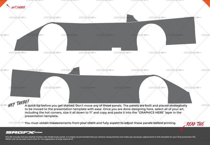 Asphalt Outlaw Late Model Template | School of Racing Graphics