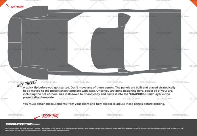 Asphalt Outlaw Late Model Template | School of Racing Graphics