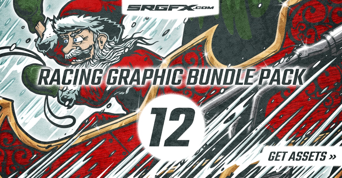 Santa Claus Christmas themed Racing Graphics